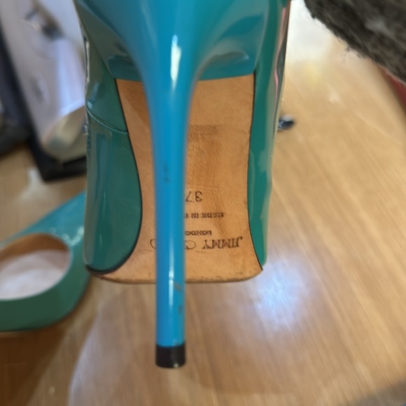 Jimmy Choo | Shoes | Jimmy Choo Patent Leather Pumpturquoise | Poshmark